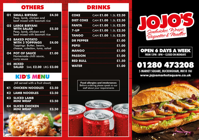 JOJO'S Takeaway | Chips, Noodles, Baguettes, Chicken & Wraps ...